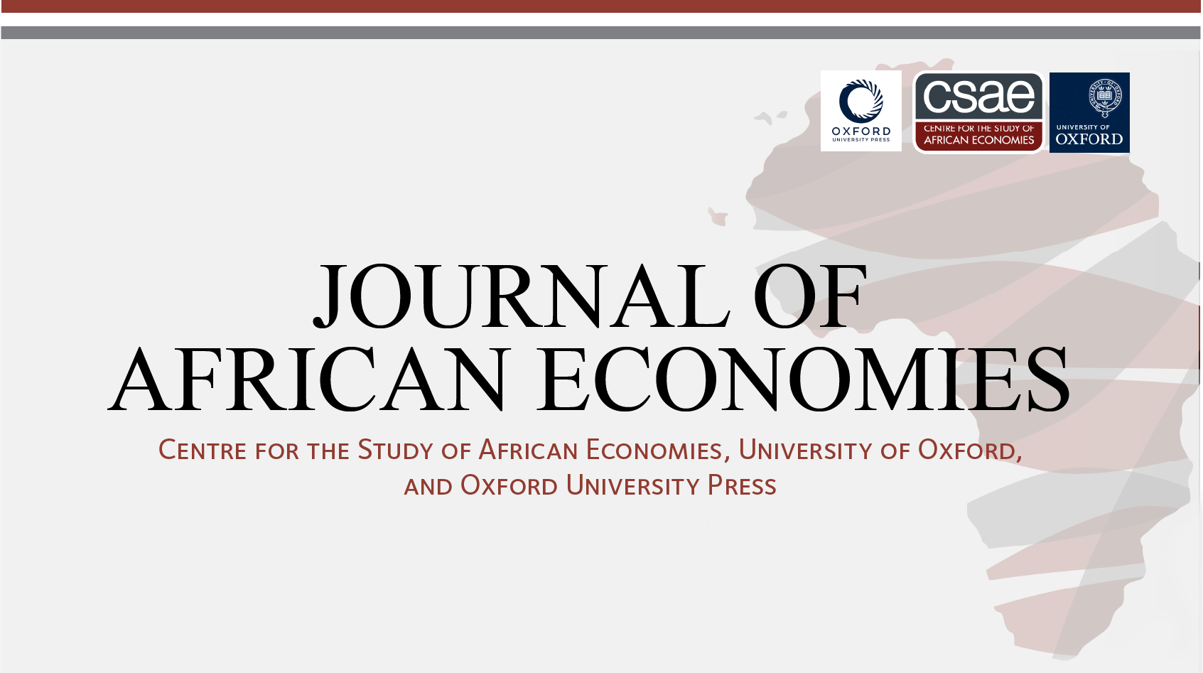 JOURNAL OF AFRICAN ECONOMIES | CENTRE FOR THE STUDY OF AFRICAN ECONOMIES