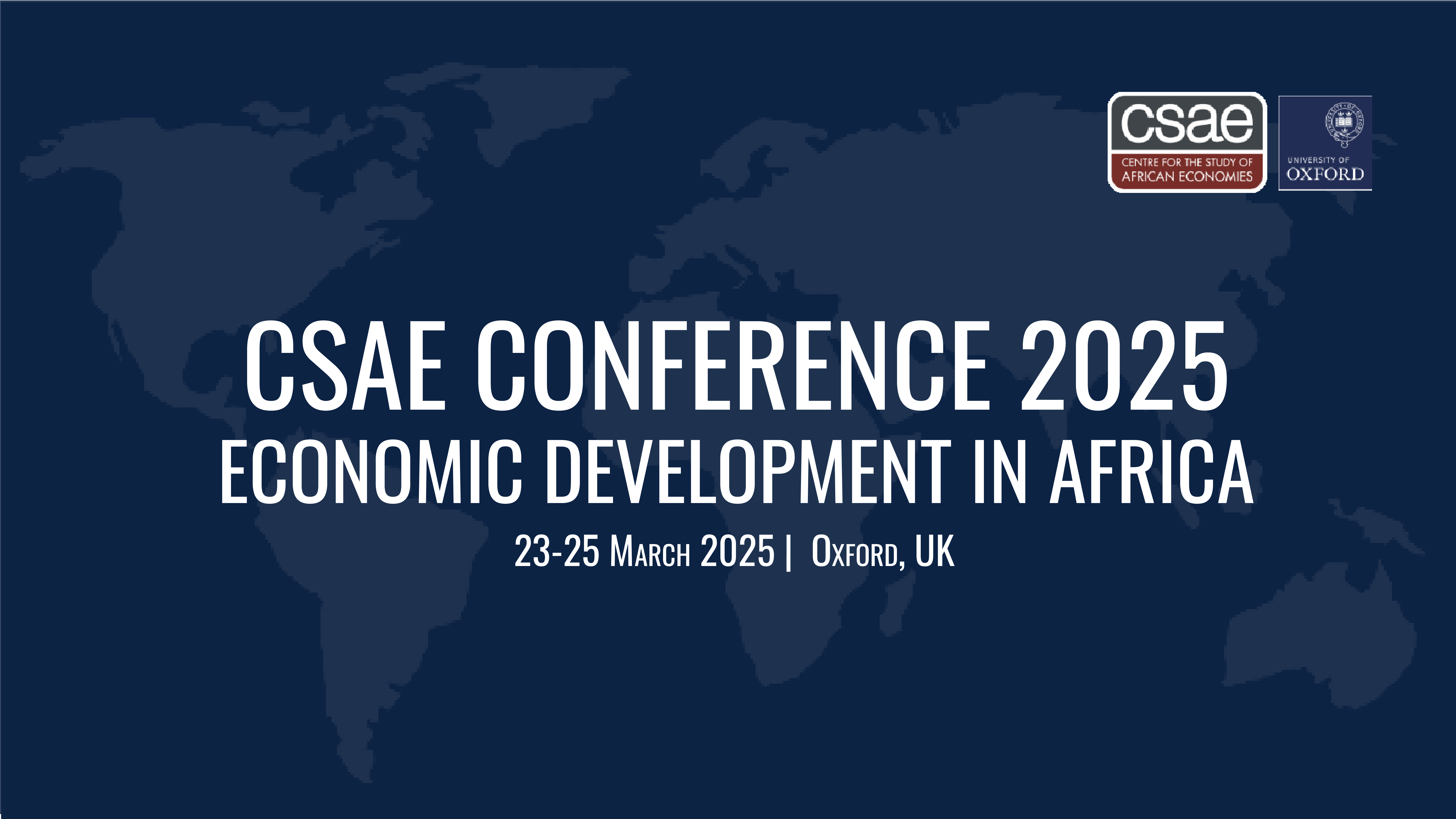 CSAE Conference Speaker Information | CENTRE FOR THE STUDY OF AFRICAN ...